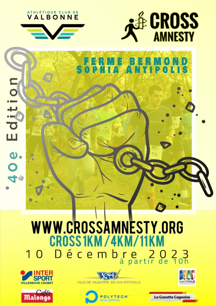 Cross courir pour les Droits Humains 2025 Inscription Résultats